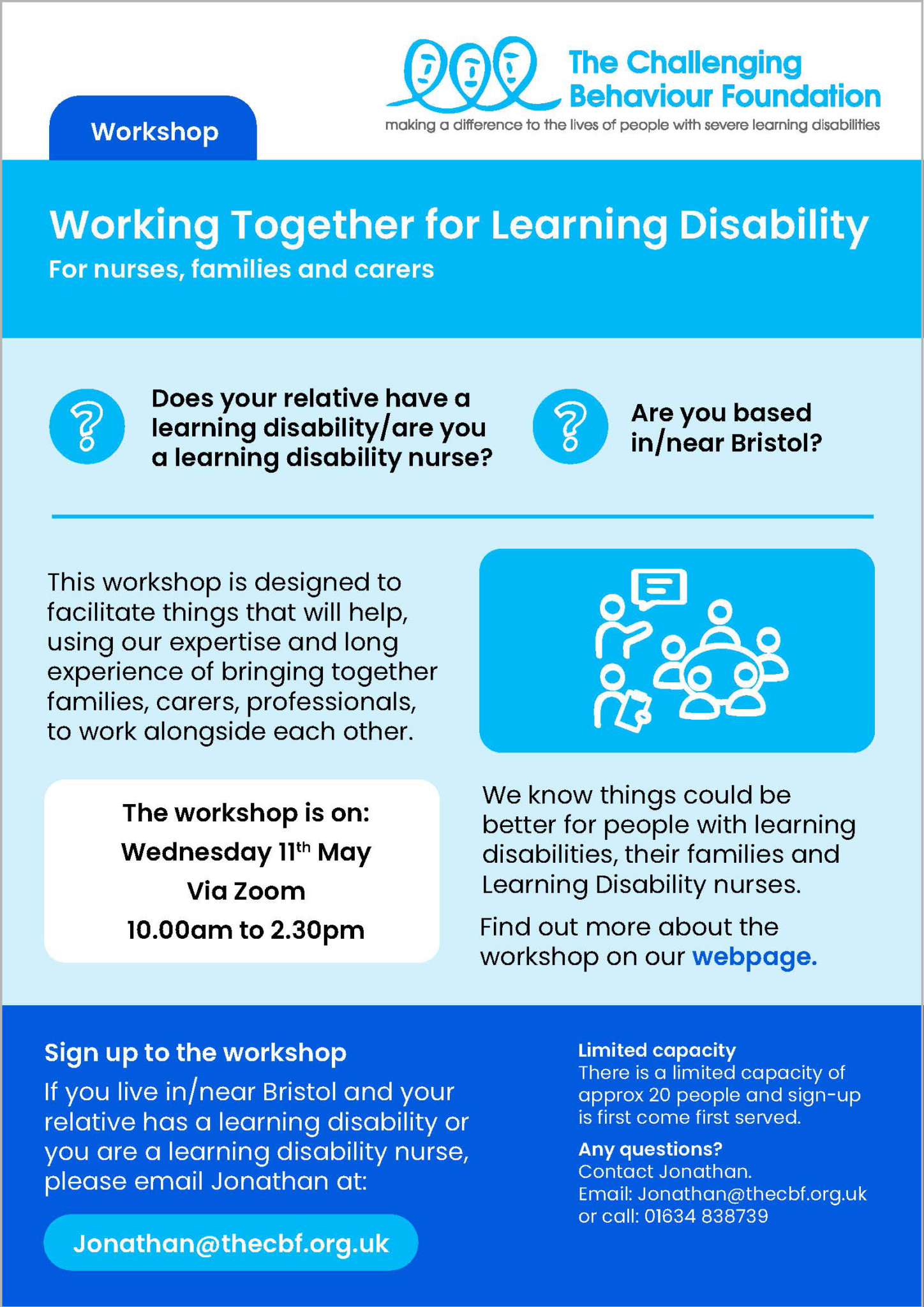 Learning disability workshop - Challenging Behaviour Foundation