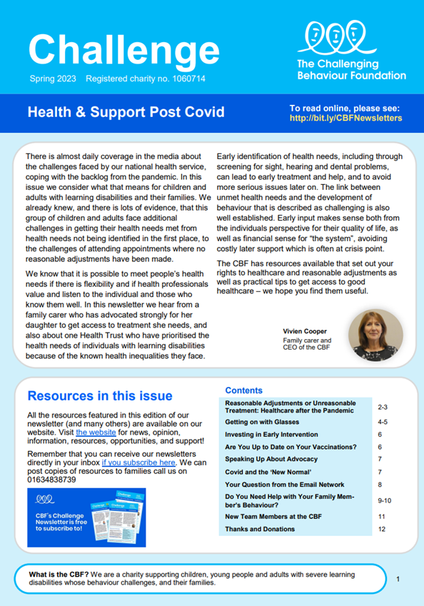 Challenge Newsletter Spring 2023: Health & Support Post Covid ...